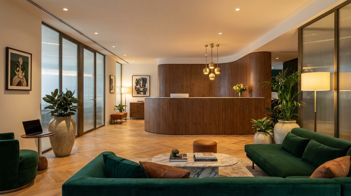 The Third Place Office: Rendering Hotel-Like Workspaces | Visualizee.ai